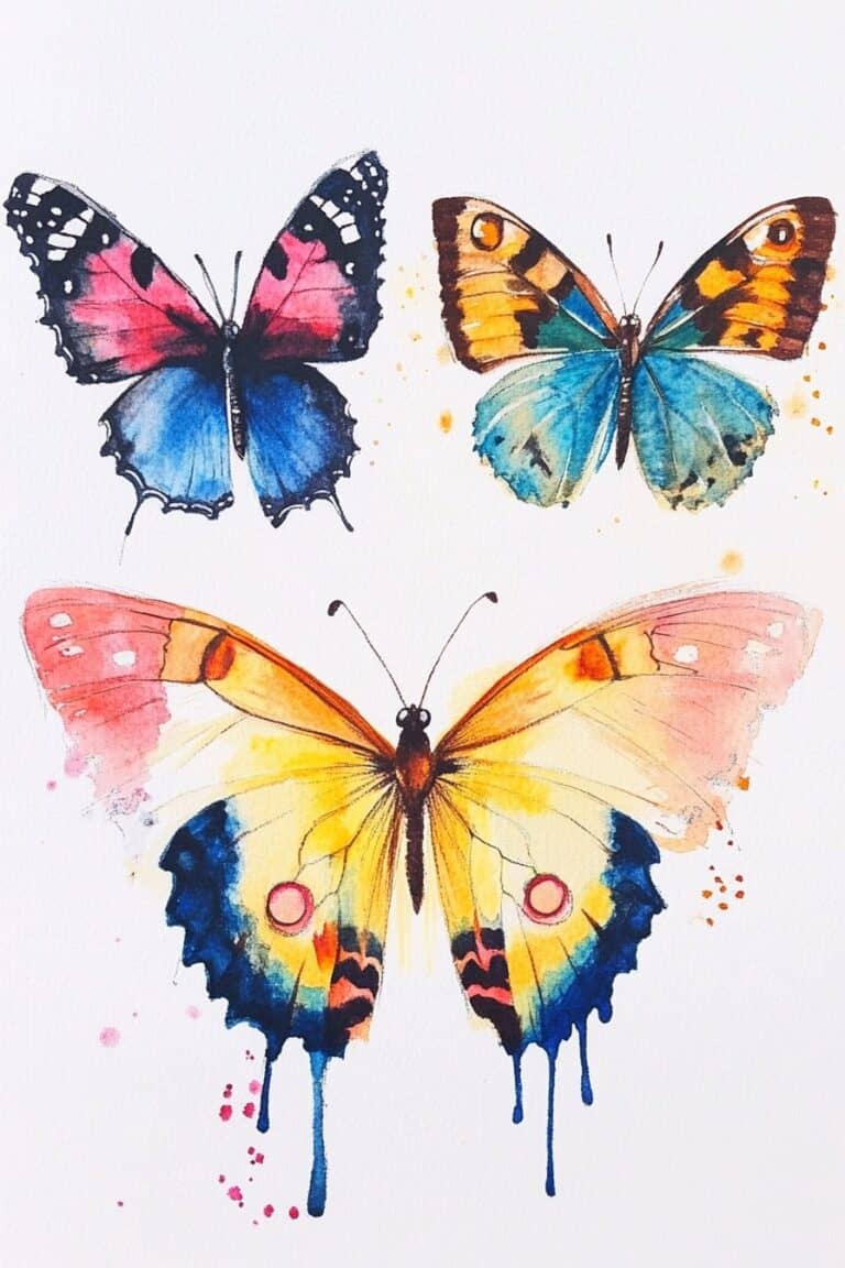 Wings of Whimsy: 55 Beautiful Butterfly Watercolor Paintings - The ...
