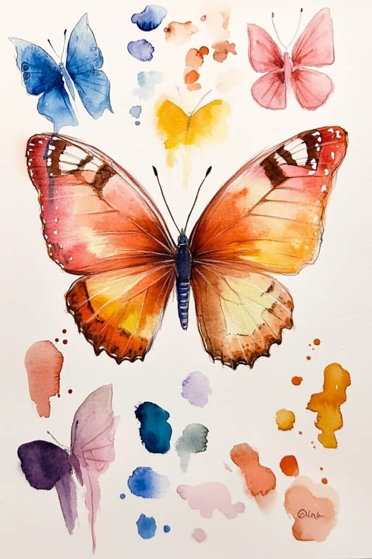 Wings of Whimsy: 55 Beautiful Butterfly Watercolor Paintings - The ...