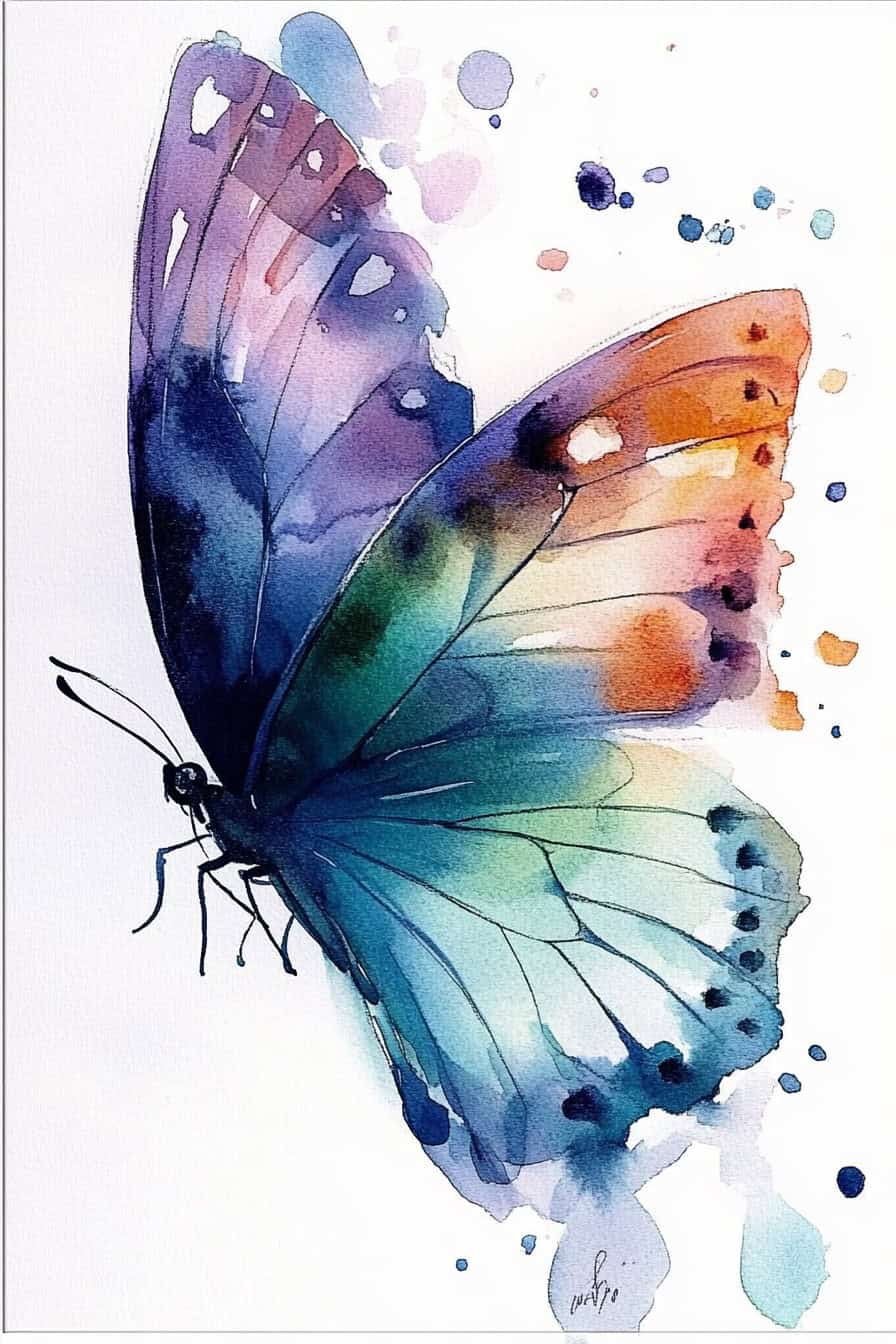 Wings of Whimsy: 55 Beautiful Butterfly Watercolor Paintings - The ...