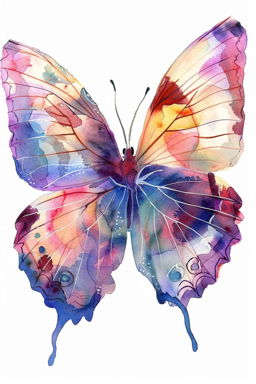 Wings of Whimsy: 55 Beautiful Butterfly Watercolor Paintings - The ...