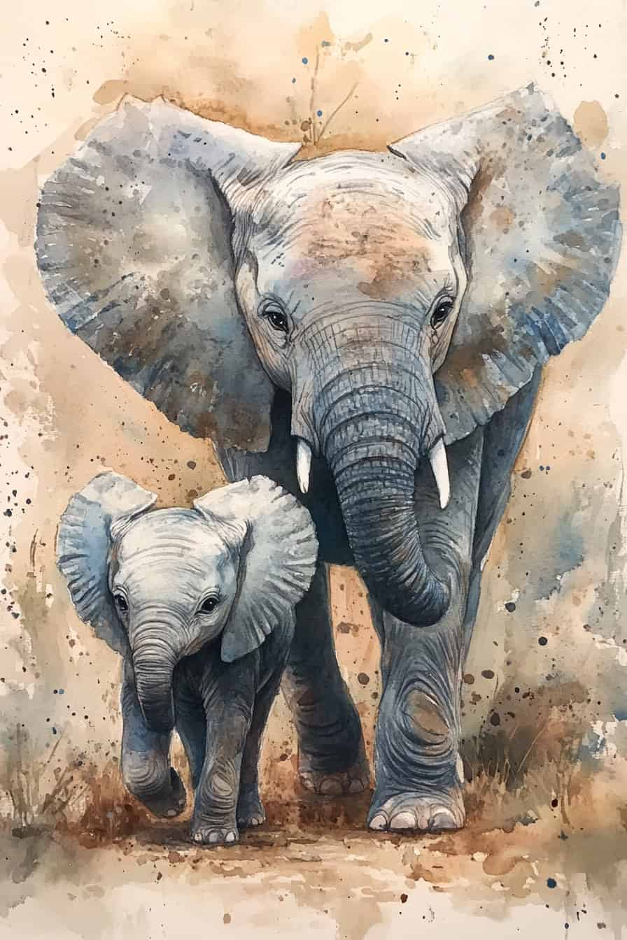 Gentle Giants: 35 Awe-Inspiring Elephant Paintings - The Sketch ...