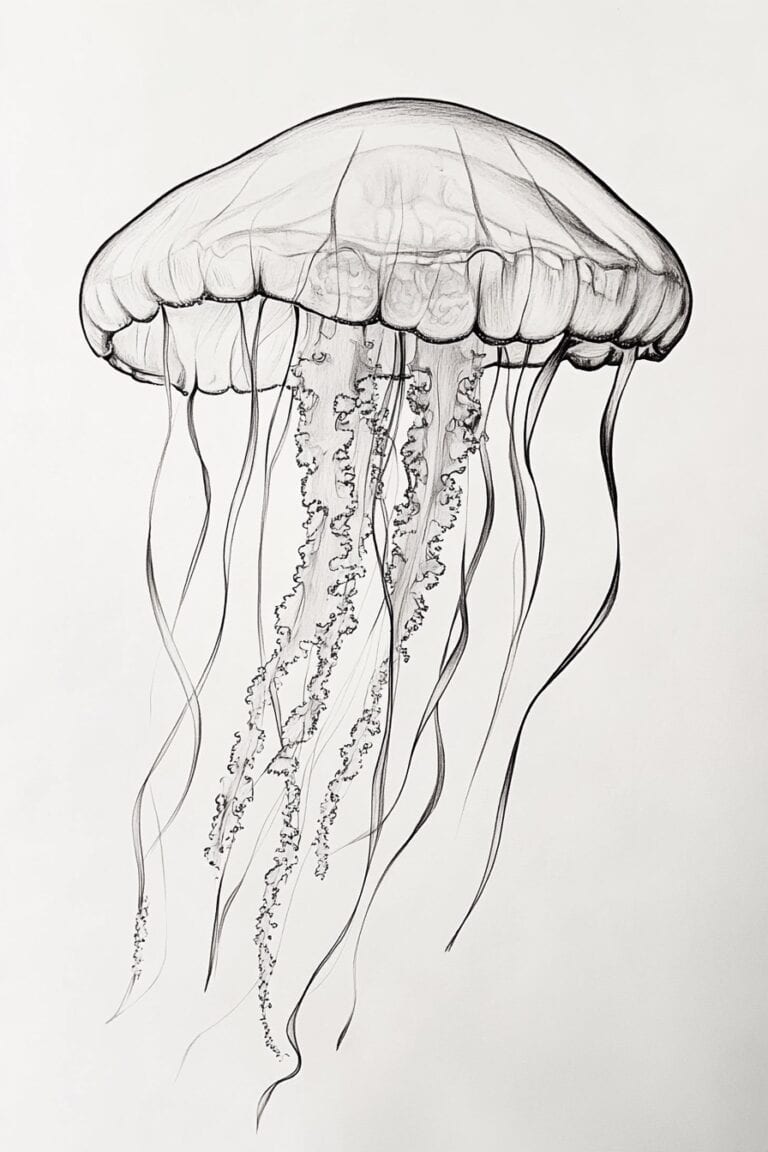 Drifting Designs: 37 Enchanting Jellyfish Drawings - The Sketch ...
