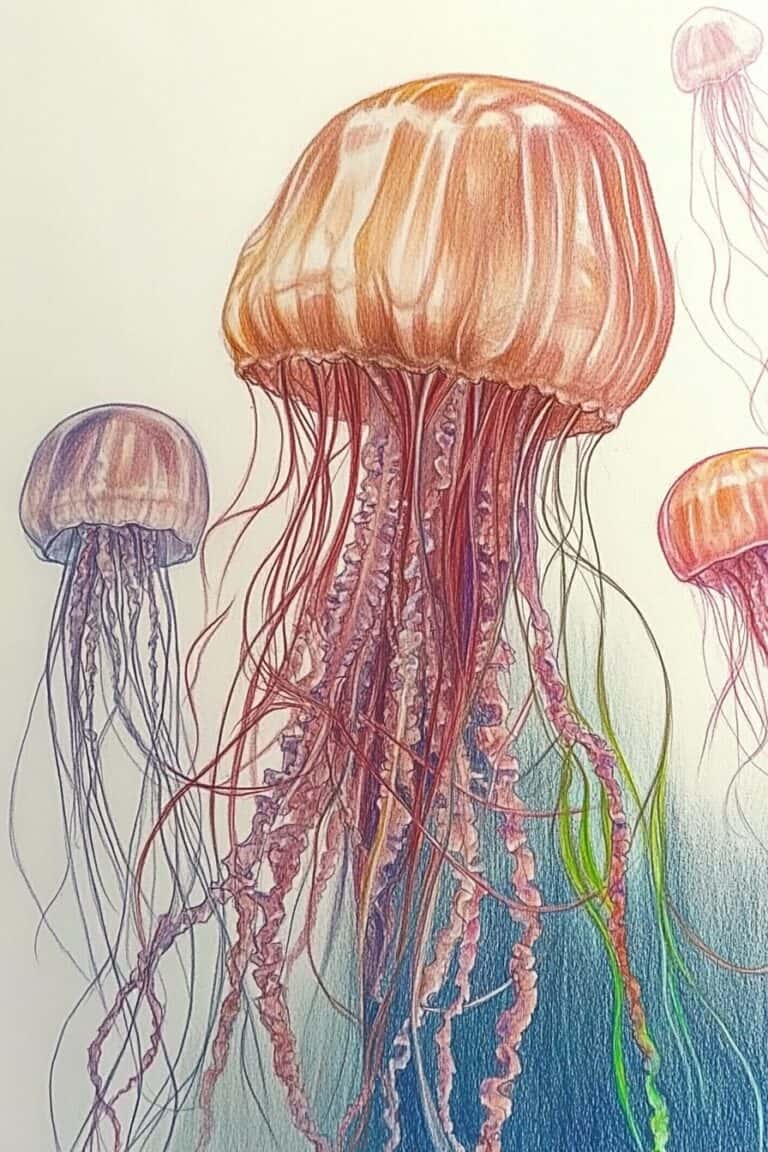 Drifting Designs: 37 Enchanting Jellyfish Drawings - The Sketch ...