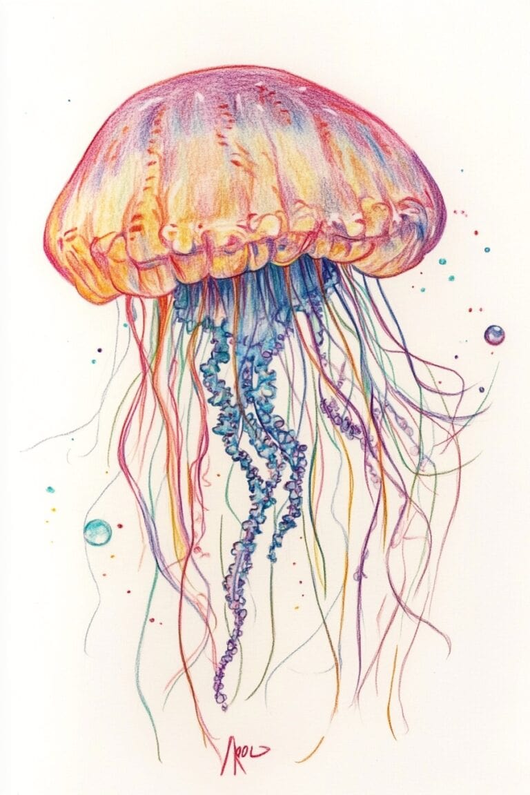 Drifting Designs: 37 Enchanting Jellyfish Drawings - The Sketch ...