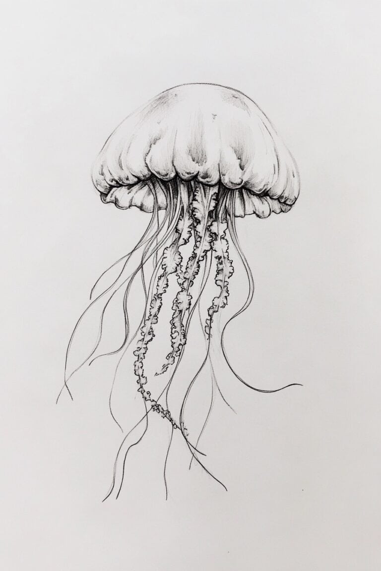 Drifting Designs: 37 Enchanting Jellyfish Drawings - The Sketch ...
