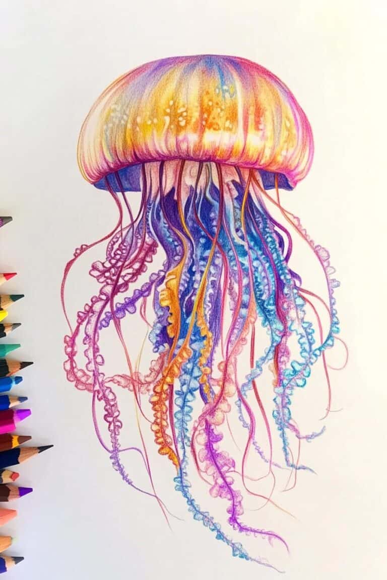 Drifting Designs: 37 Enchanting Jellyfish Drawings - The Sketch ...