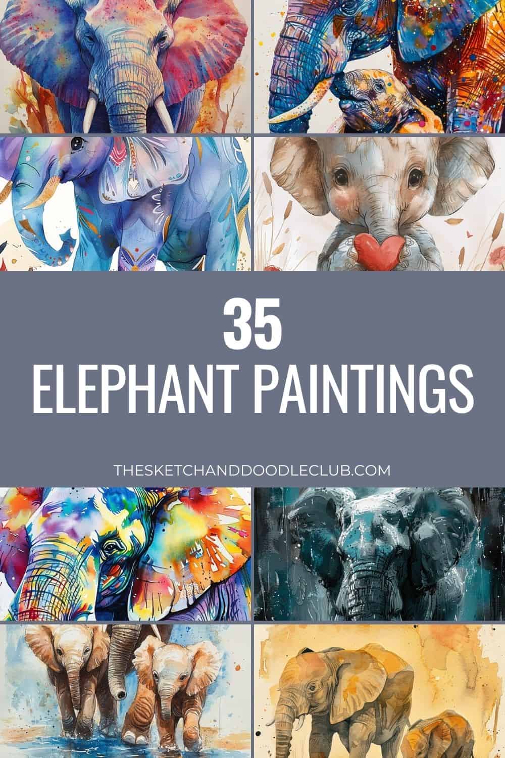 Gentle Giants: 35 Awe-Inspiring Elephant Paintings - The Sketch ...