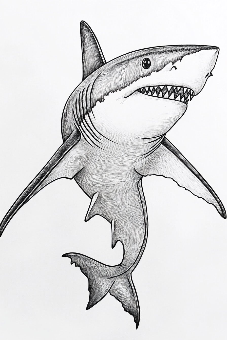 50 Shark Drawing That Will Challenge and Inspire Your Inner Artist ...