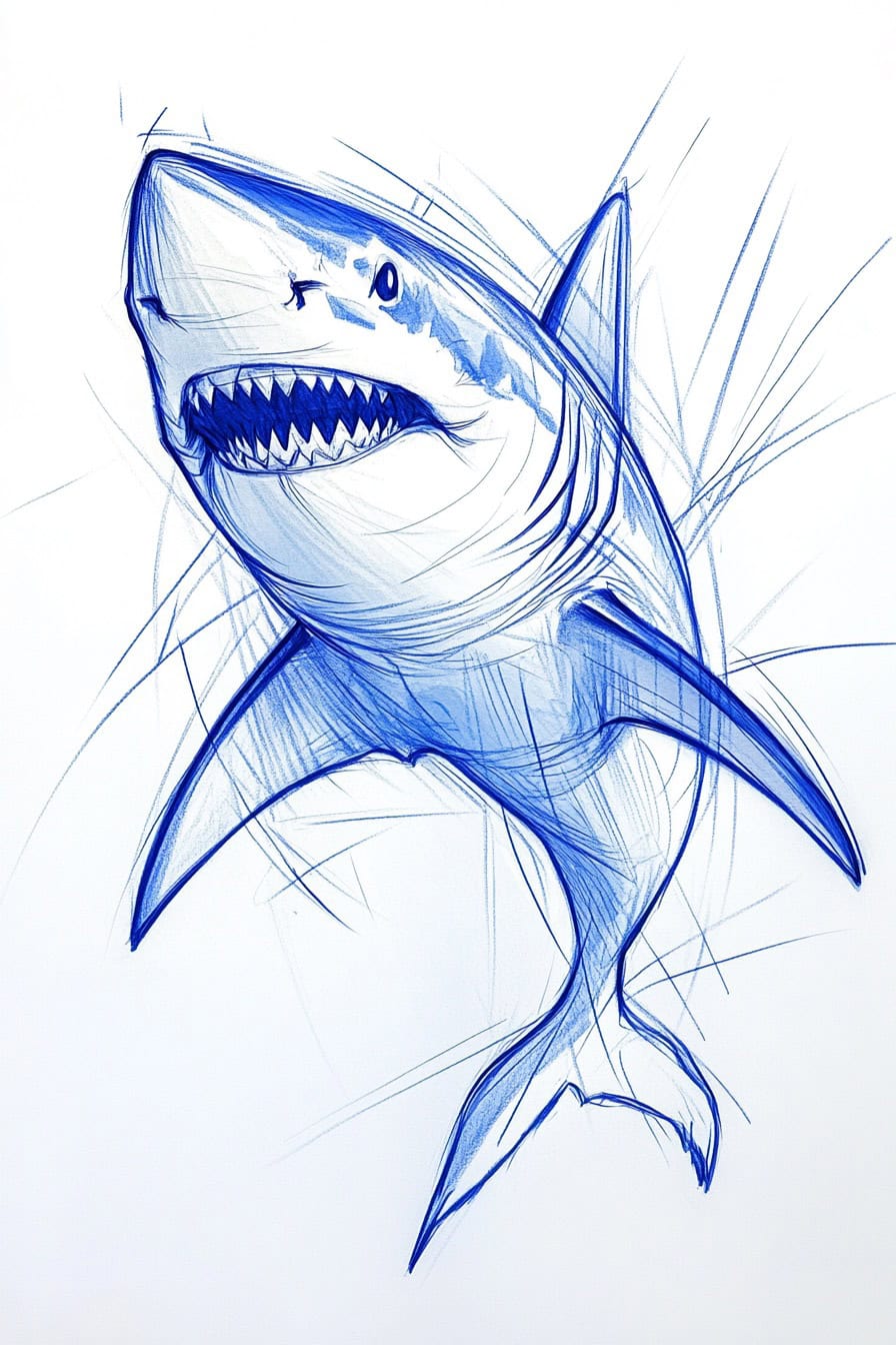 50 Shark Drawing That Will Challenge and Inspire Your Inner Artist ...