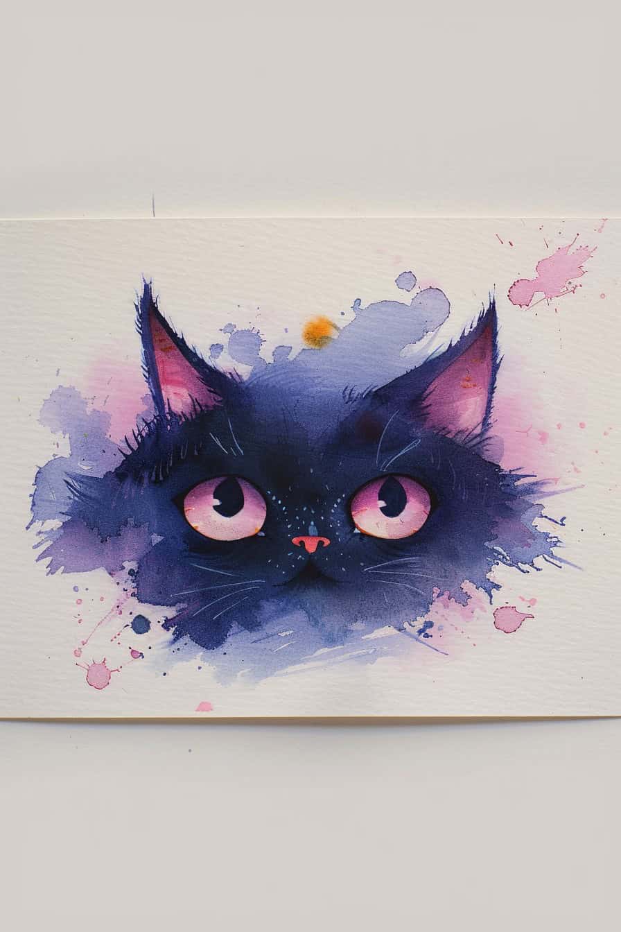 87 Whiskered Wonders: Cat Watercolor Art - The Sketch & Doodle Club