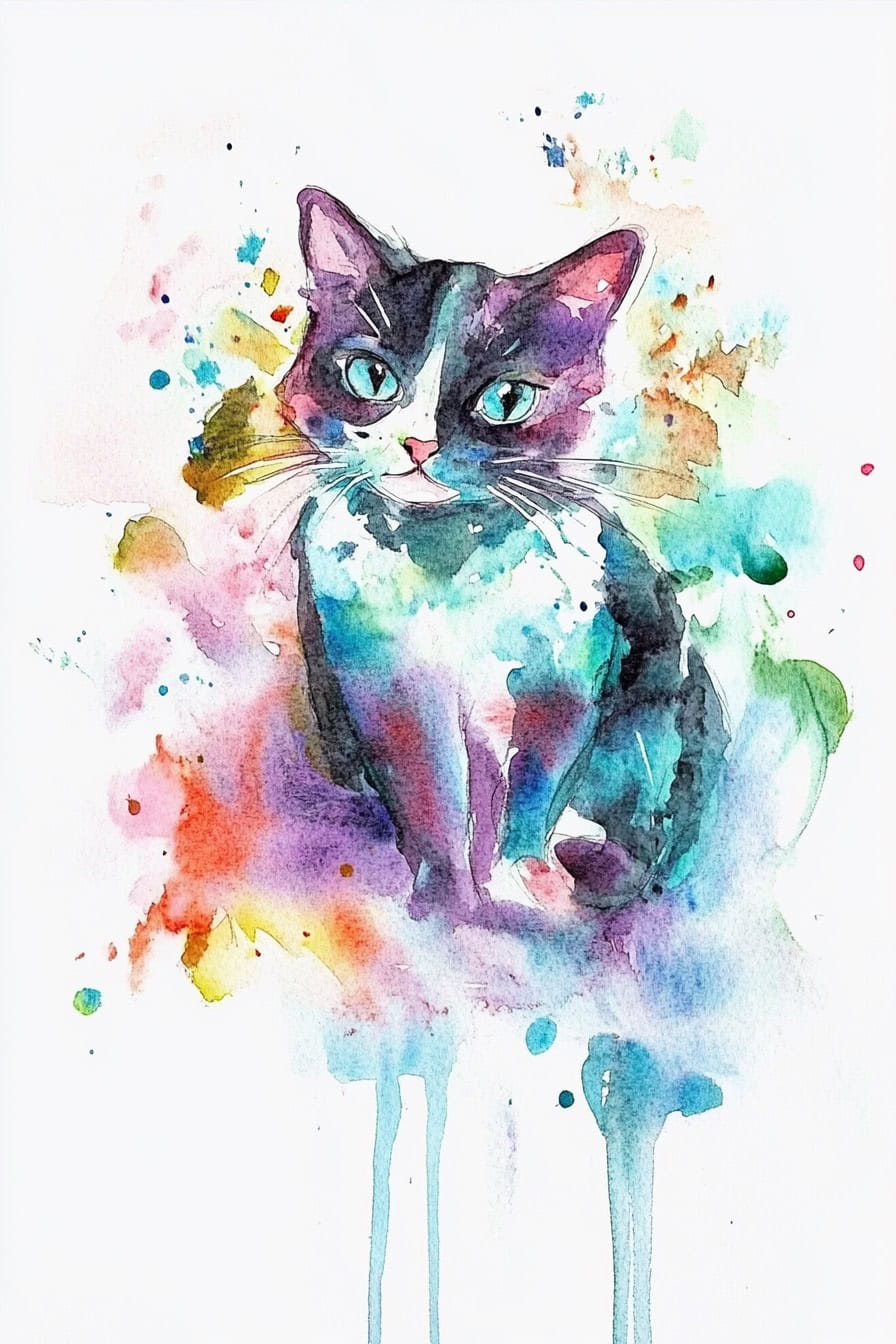 87 Whiskered Wonders: Cat Watercolor Art - The Sketch & Doodle Club