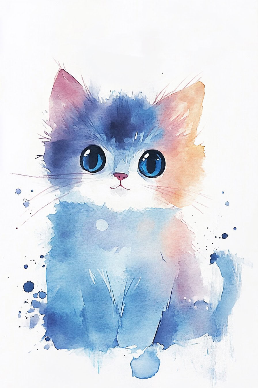 87 Whiskered Wonders: Cat Watercolor Art - The Sketch & Doodle Club