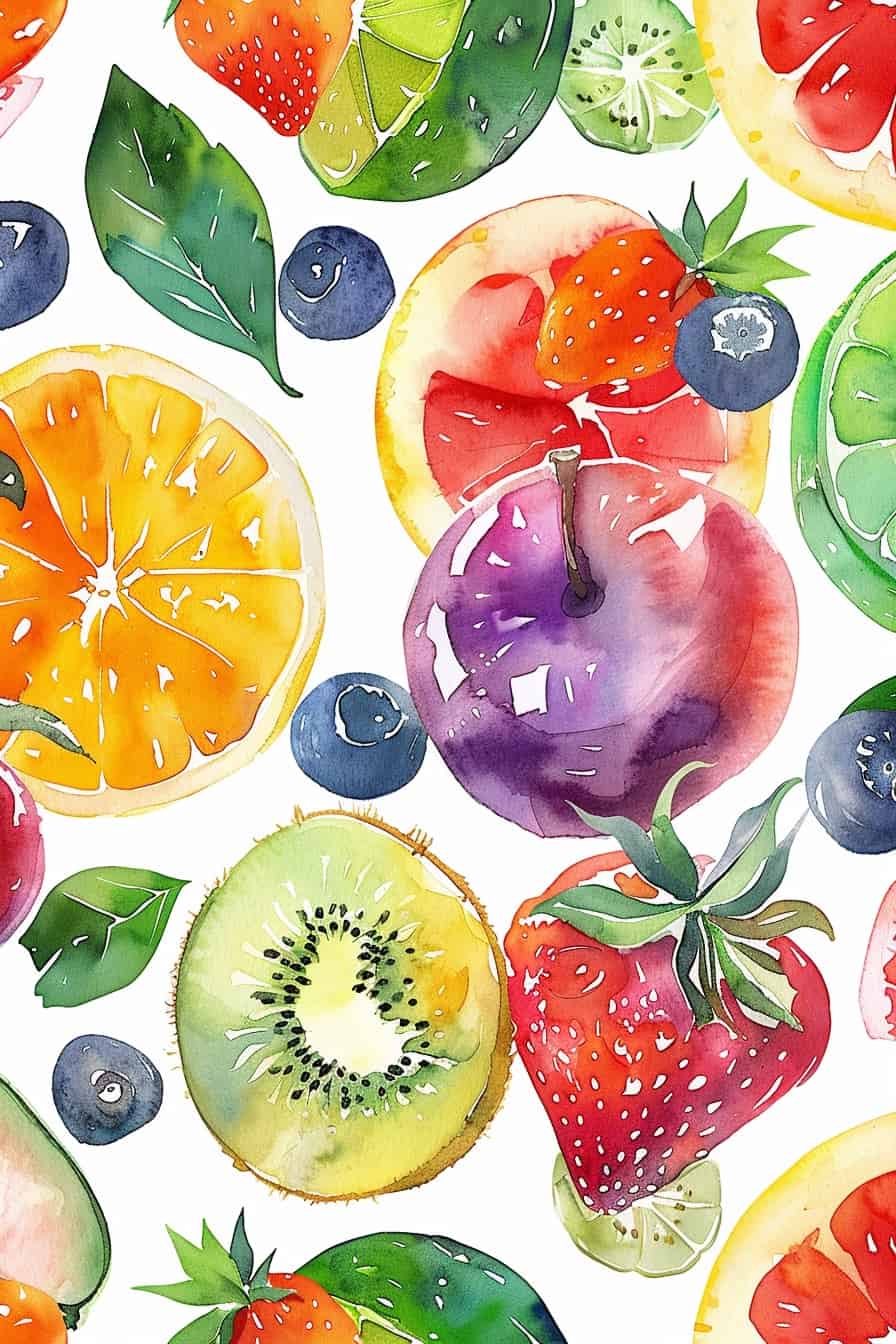 70 Watercolor Fruit Masterpieces: A Feast for the Eyes - The Sketch ...