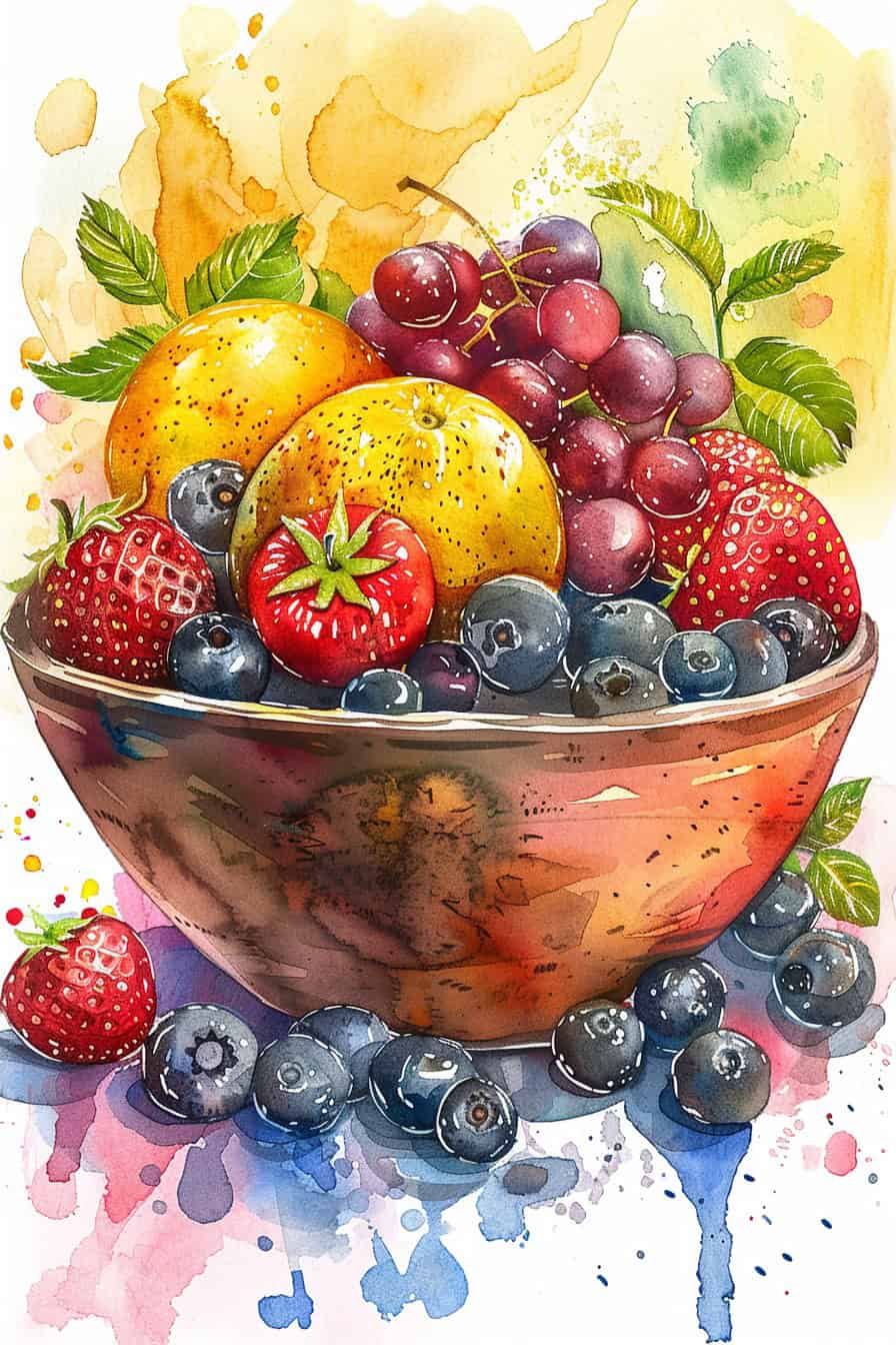70 Watercolor Fruit Masterpieces: A Feast for the Eyes - The Sketch ...