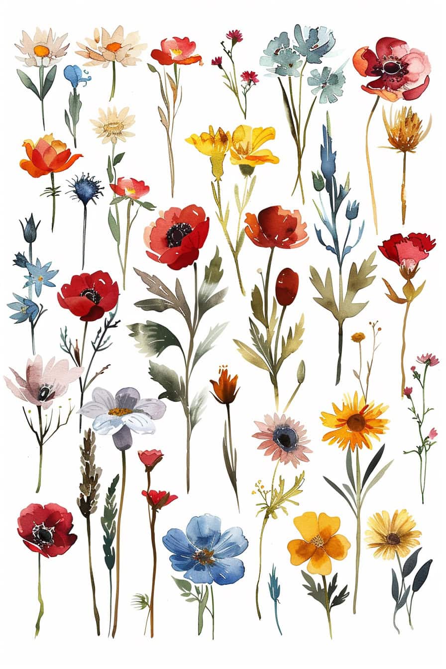 Nature's Palette: 75 Exquisite Watercolor Botanical Paintings - The ...