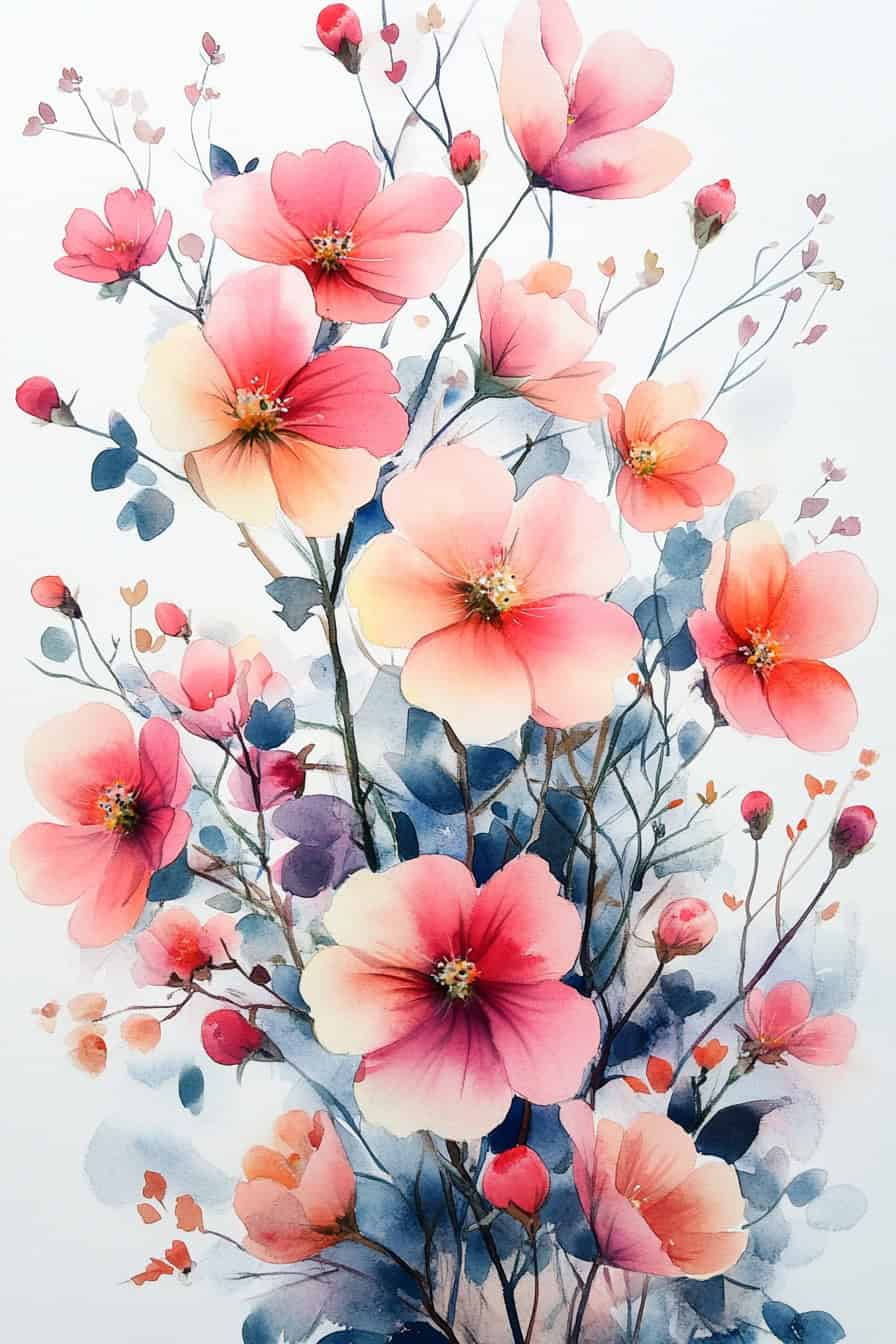Nature's Palette: 75 Exquisite Watercolor Botanical Paintings - The ...