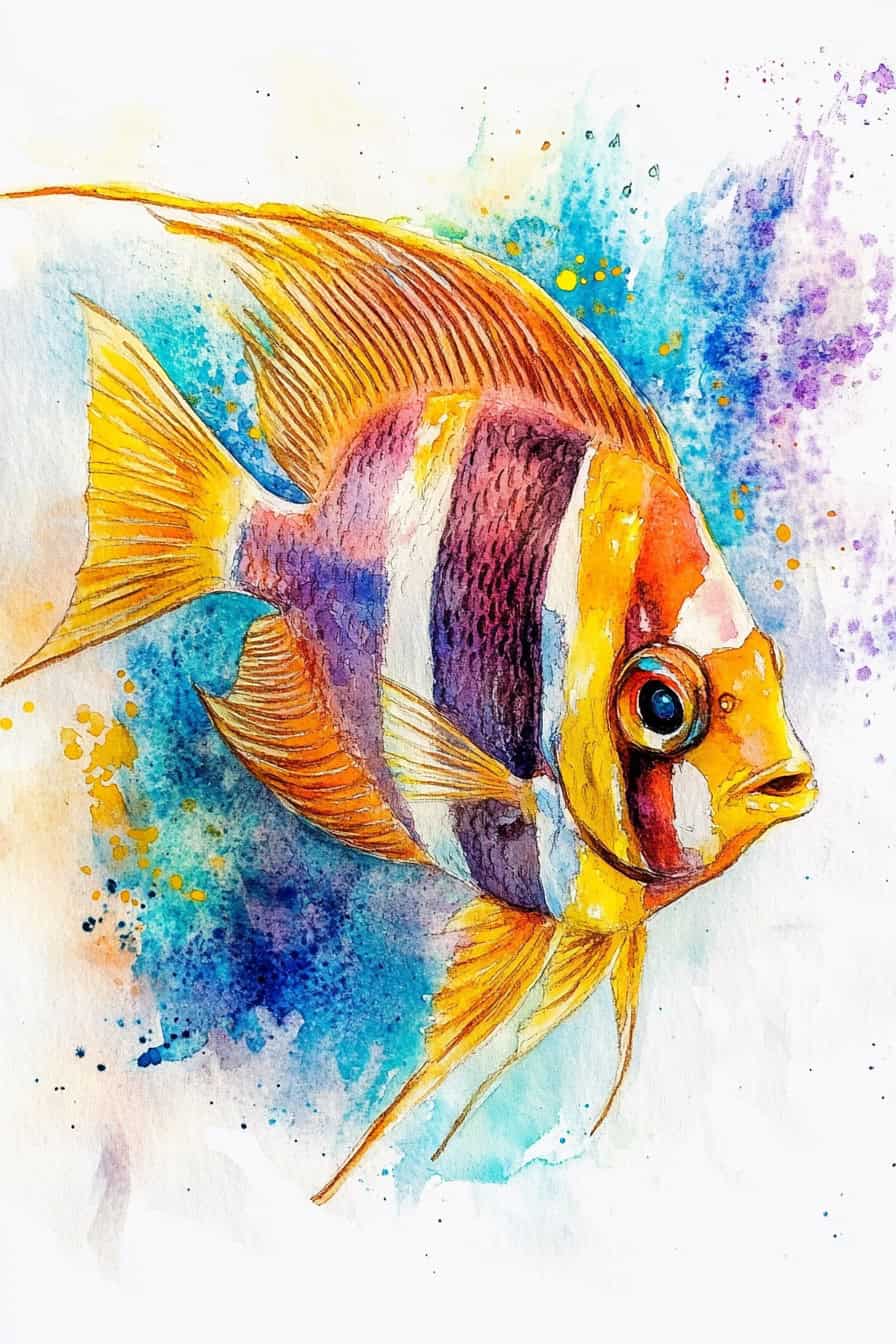 Swimming in Color: 50 Captivating Watercolor Fish Paintings - The ...
