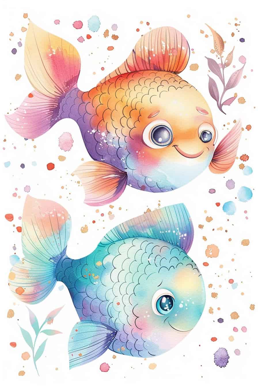 Swimming in Color: 50 Captivating Watercolor Fish Paintings - The ...