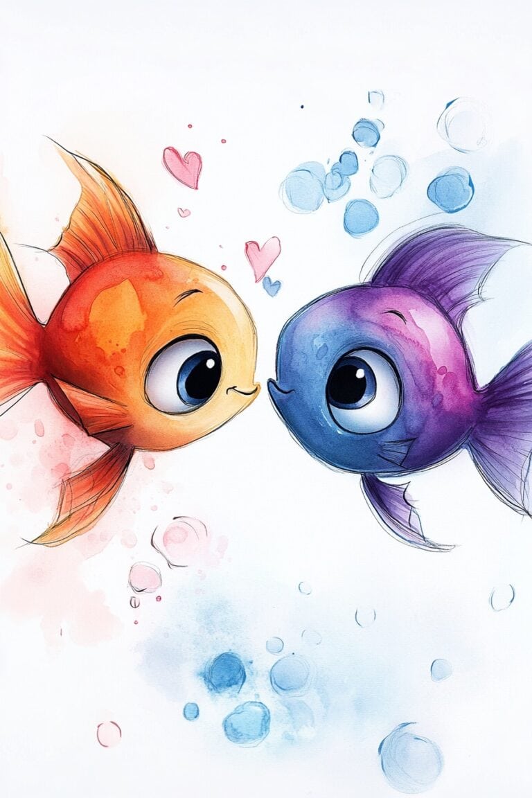 Swimming in Color: 50 Captivating Watercolor Fish Paintings - The ...