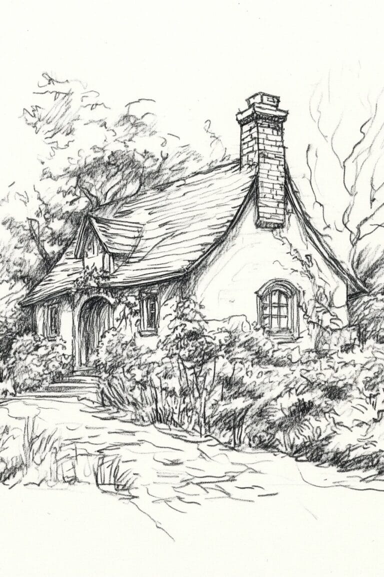 50 Whimsical Cottage Sketches & Drawings Ideas You Will Love - The ...