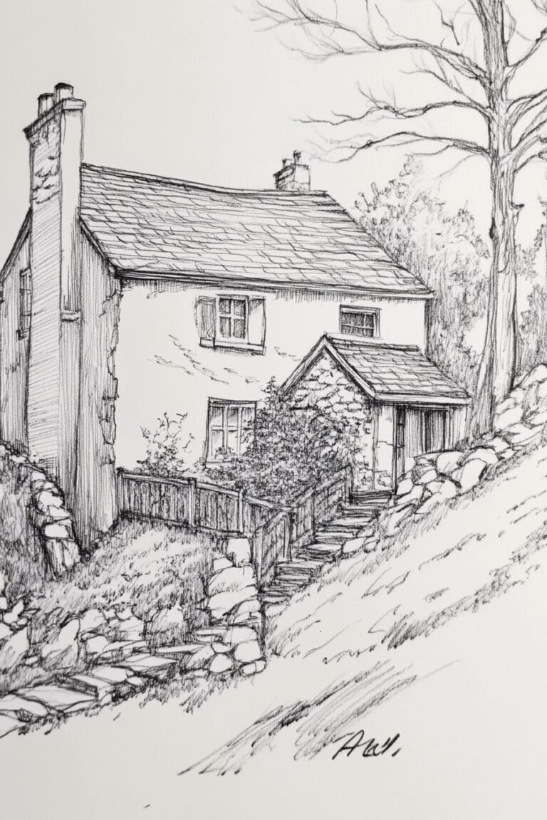 50 Whimsical Cottage Sketches & Drawings Ideas You Will Love - The ...