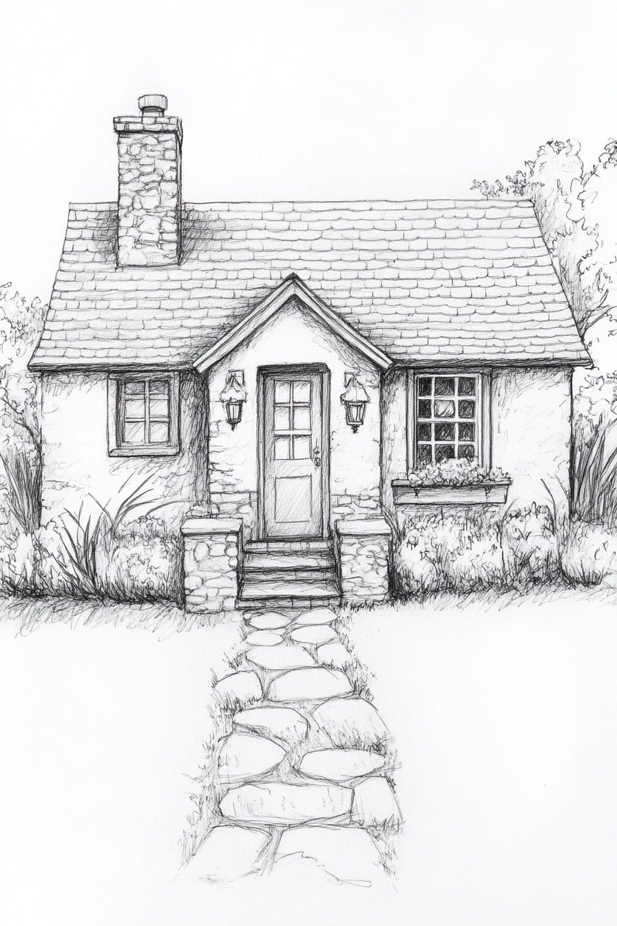 50 Whimsical Cottage Sketches & Drawings Ideas You Will Love - The ...