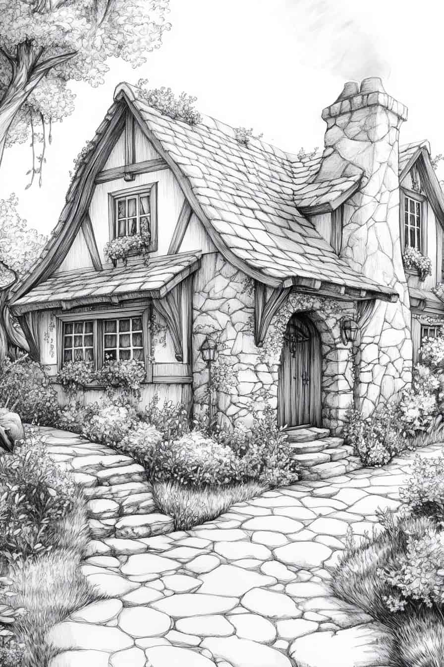 50 Whimsical Cottage Sketches & Drawings Ideas You Will Love - The ...