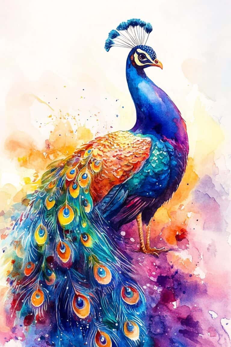44 Majestic Peacock Watercolor Creations - The Sketch & Doodle Club