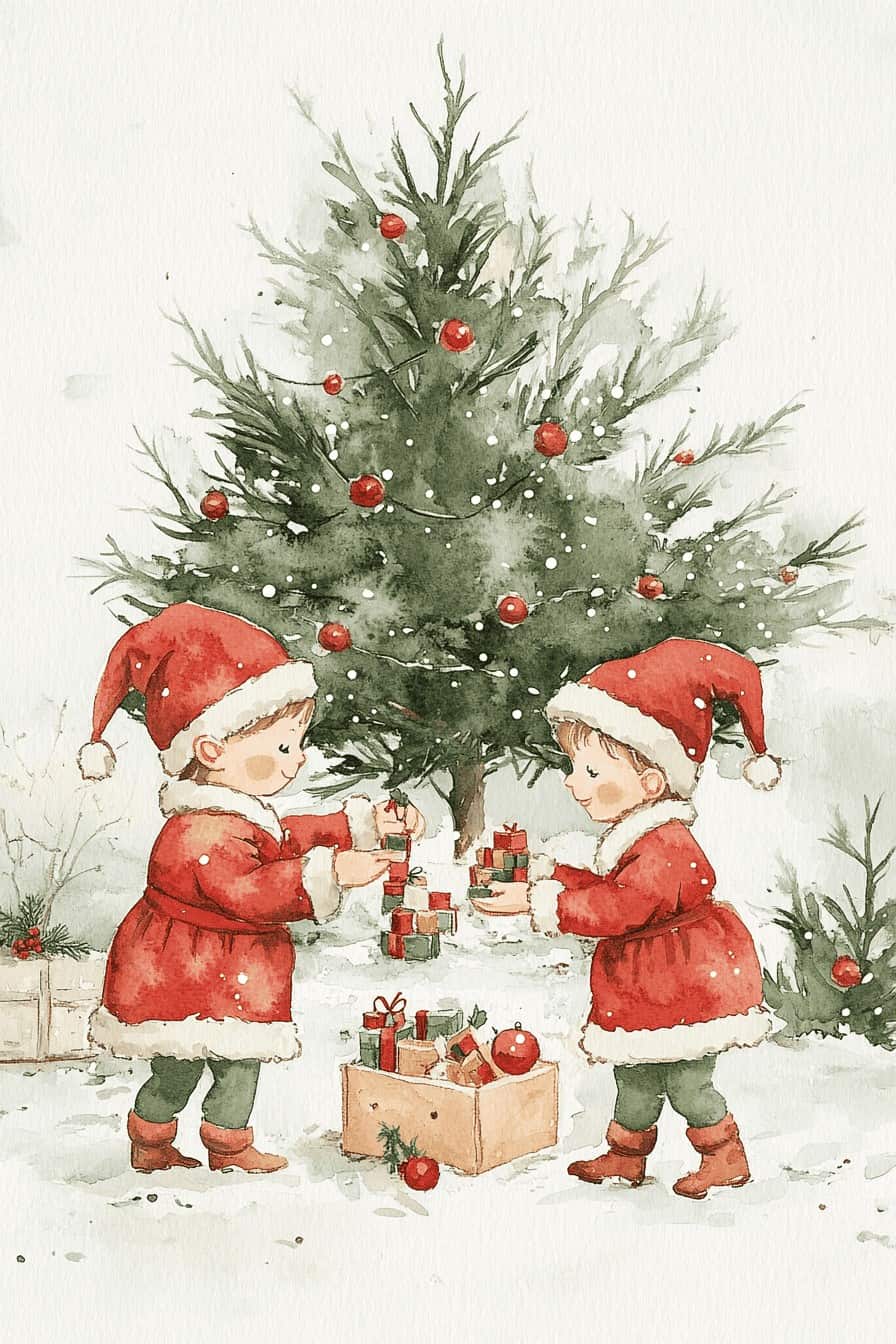 100 Festive Christmas Watercolor Ideas For Cards and More - The Sketch ...