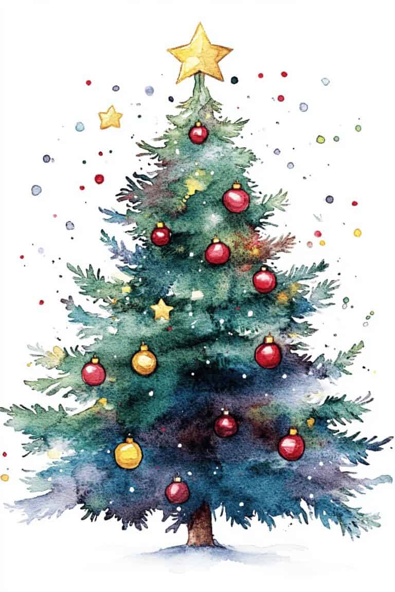100 Festive Christmas Watercolor Ideas For Cards and More - The Sketch ...