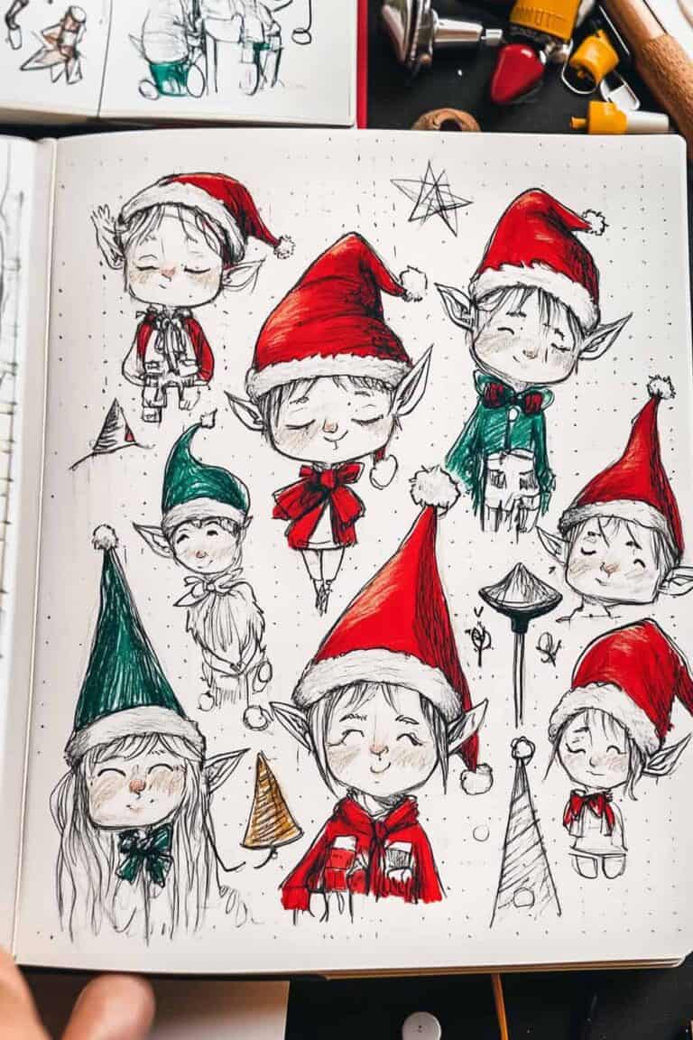 40 Cute Christmas Doodle Ideas You Will Adore - The Sketch & Doodle Club