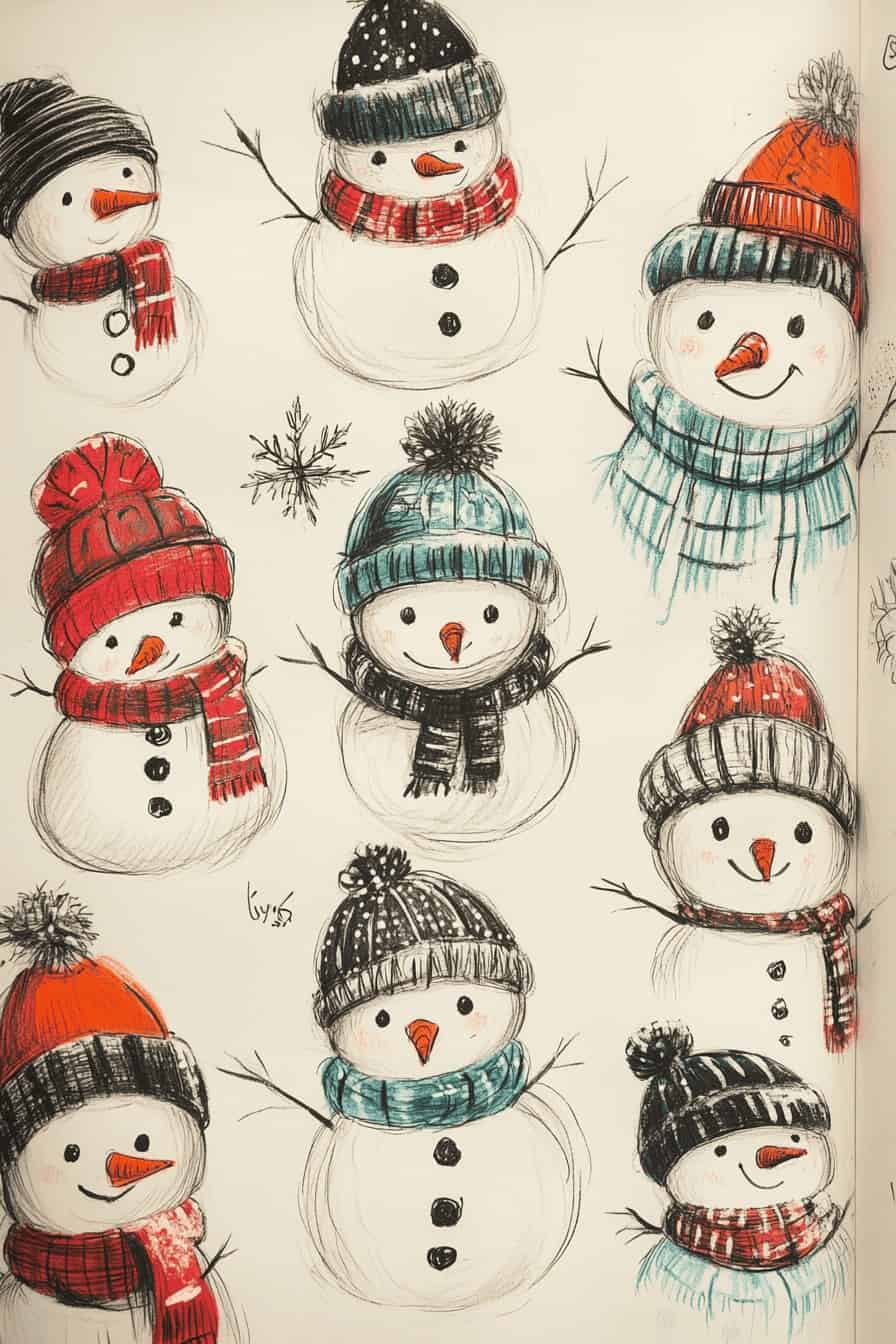 40 Cute Christmas Doodle Ideas You Will Adore - The Sketch & Doodle Club