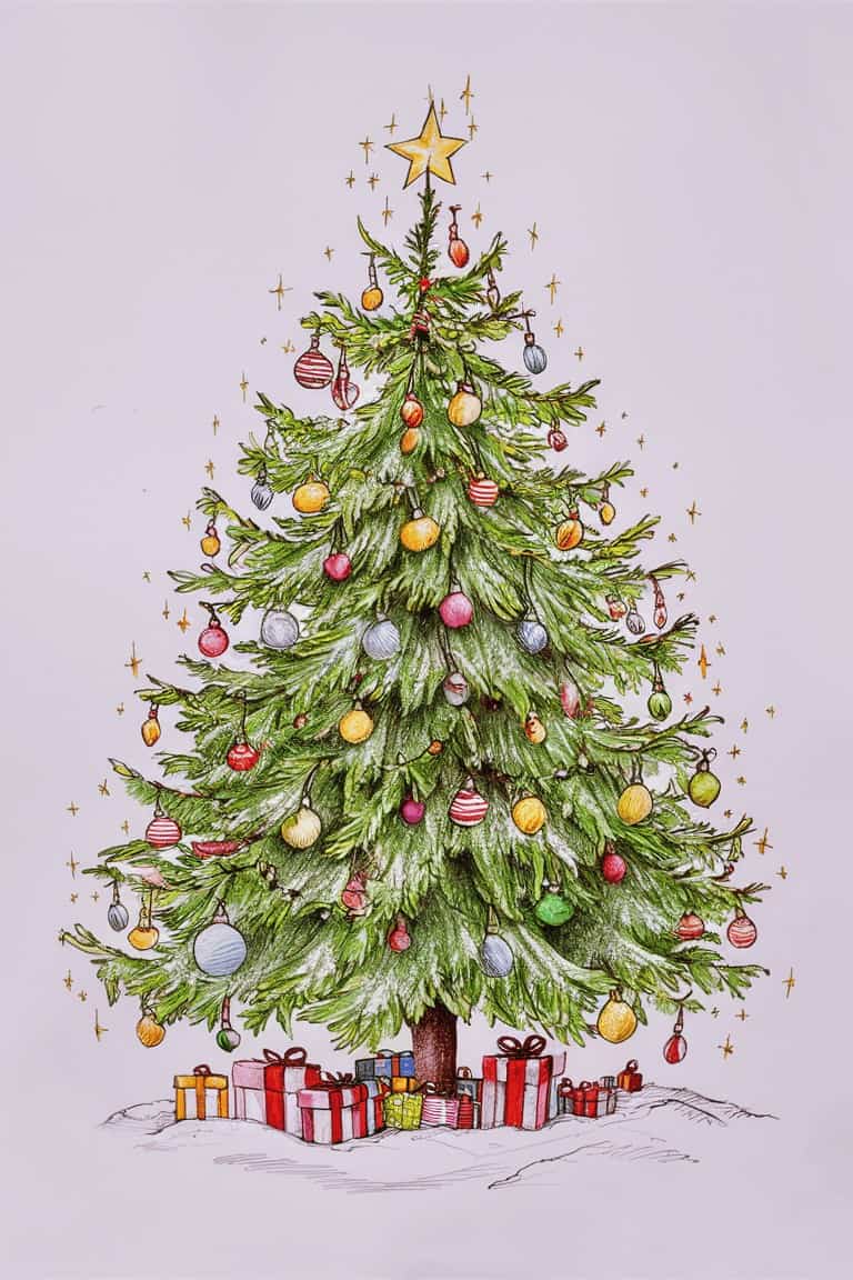 40 Cute Christmas Doodle Ideas You Will Adore - The Sketch & Doodle Club