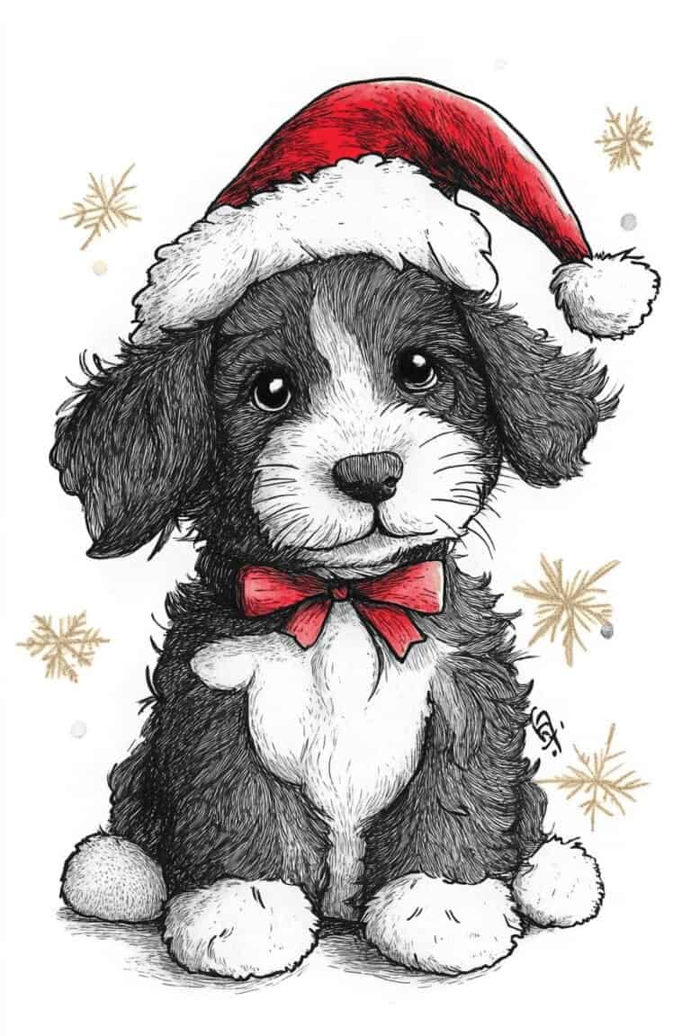 40 Cute Christmas Doodle Ideas You Will Adore - The Sketch & Doodle Club