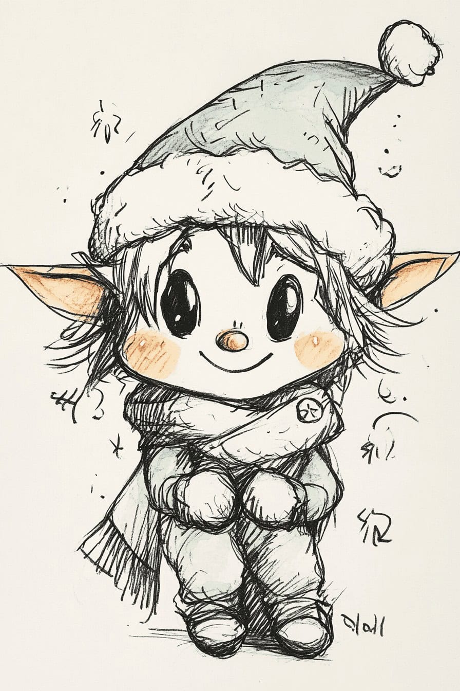 40 Cute Christmas Doodle Ideas You Will Adore - The Sketch & Doodle Club