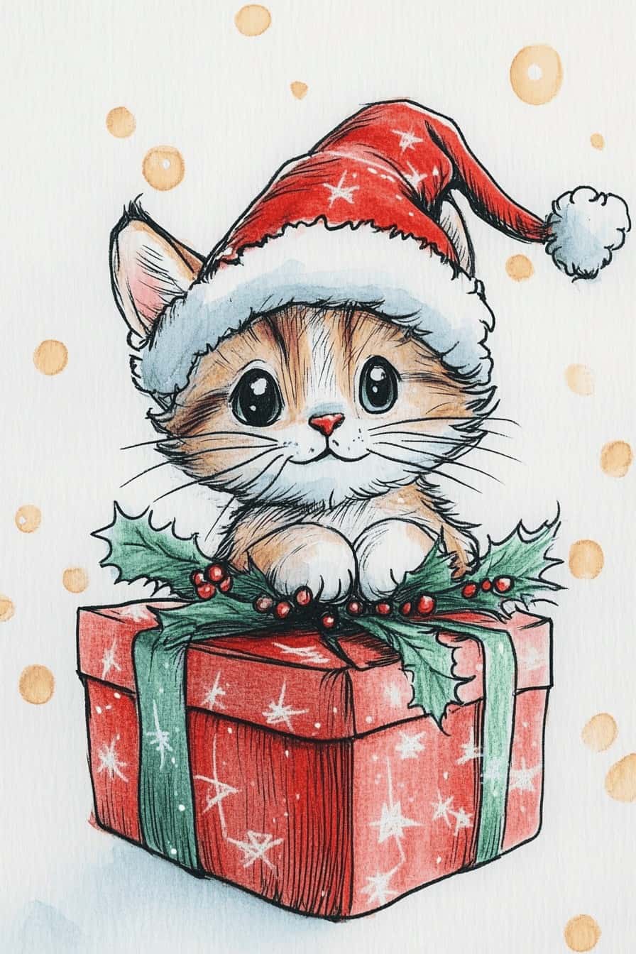 40 Cute Christmas Doodle Ideas You Will Adore - The Sketch & Doodle Club