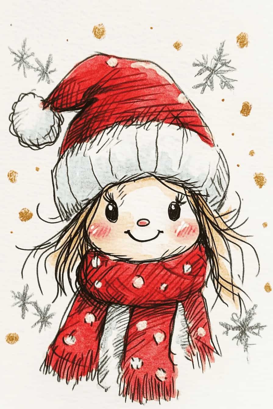 40 Cute Christmas Doodle Ideas You Will Adore - The Sketch & Doodle Club