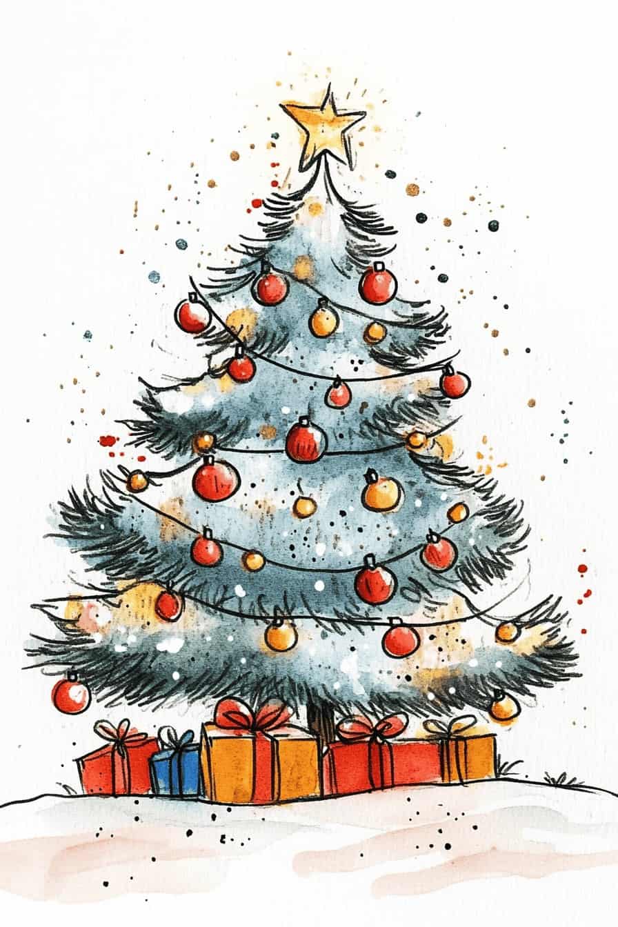 40 Cute Christmas Doodle Ideas You Will Adore - The Sketch & Doodle Club