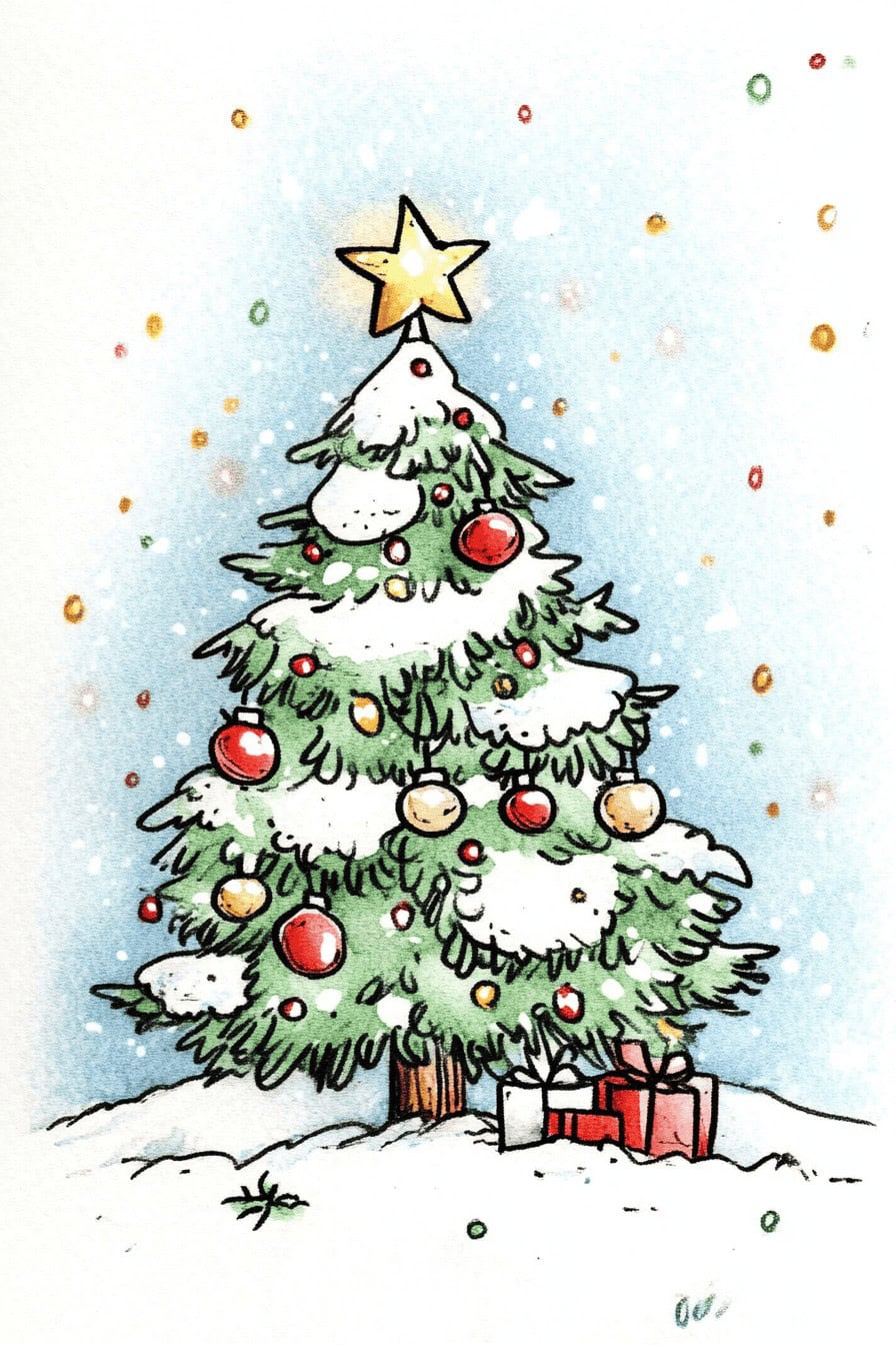40 Cute Christmas Doodle Ideas You Will Adore - The Sketch & Doodle Club