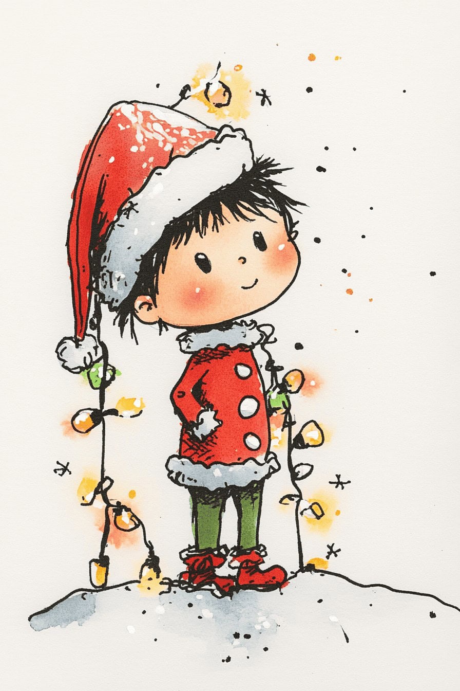 40 Cute Christmas Doodle Ideas You Will Adore - The Sketch & Doodle Club