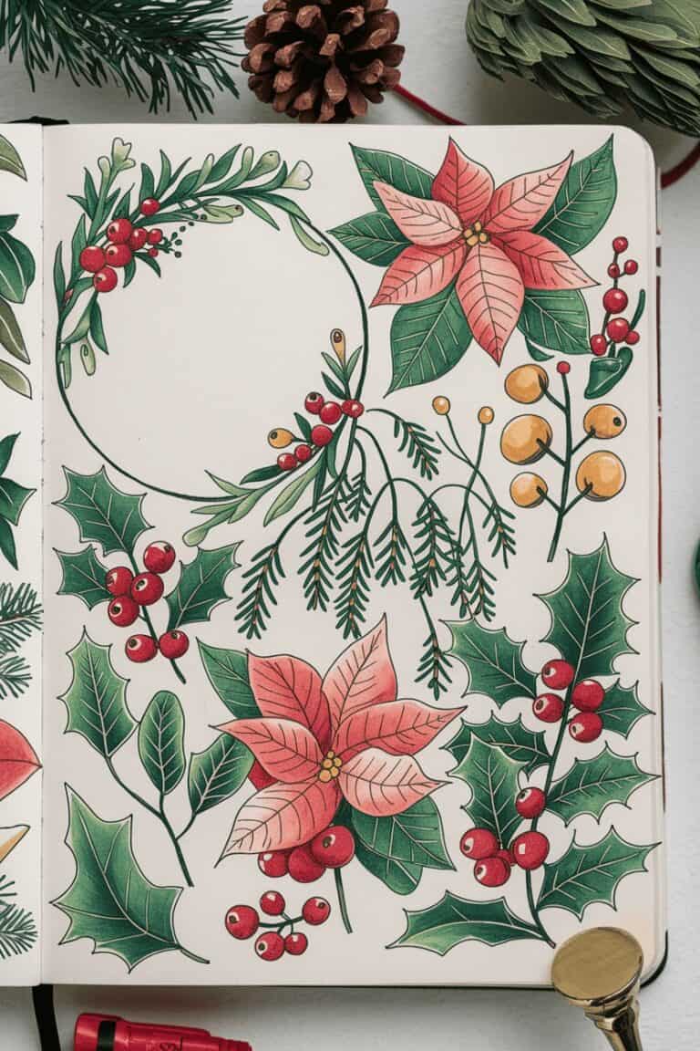 40 Cute Christmas Doodle Ideas You Will Adore - The Sketch & Doodle Club