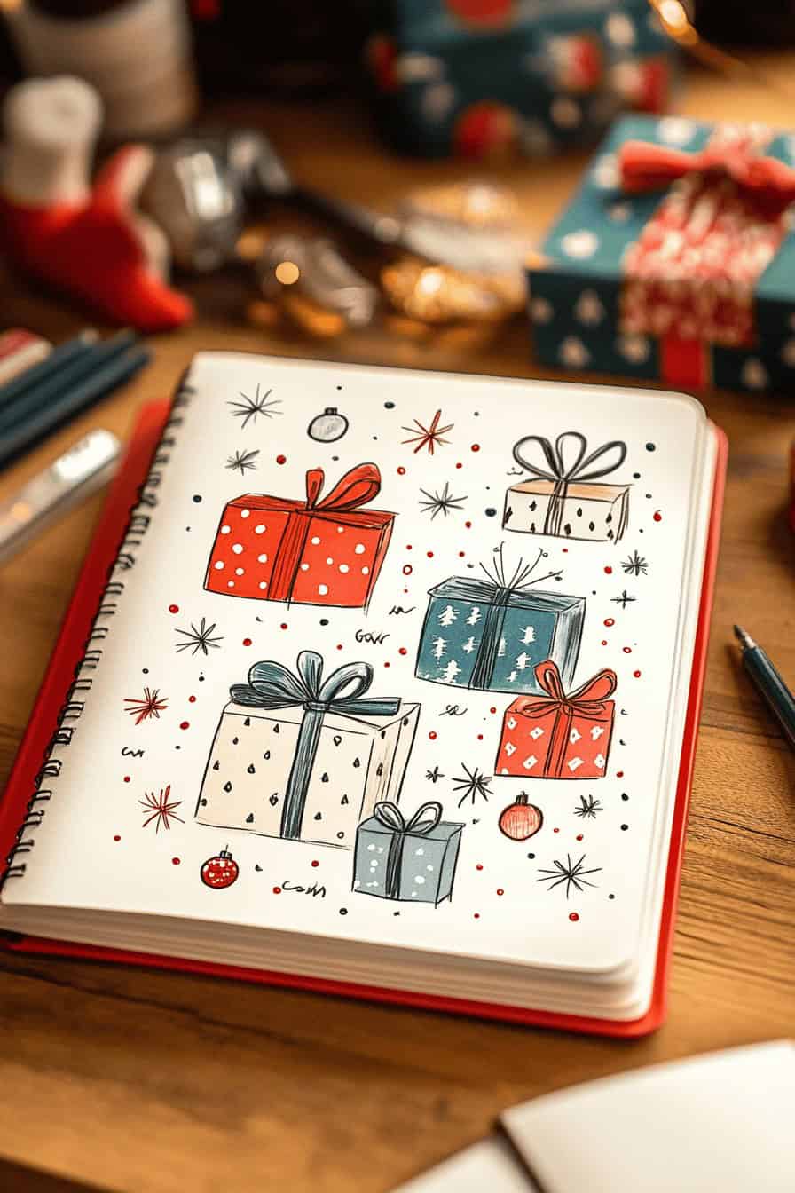40 Cute Christmas Doodle Ideas You Will Adore - The Sketch & Doodle Club