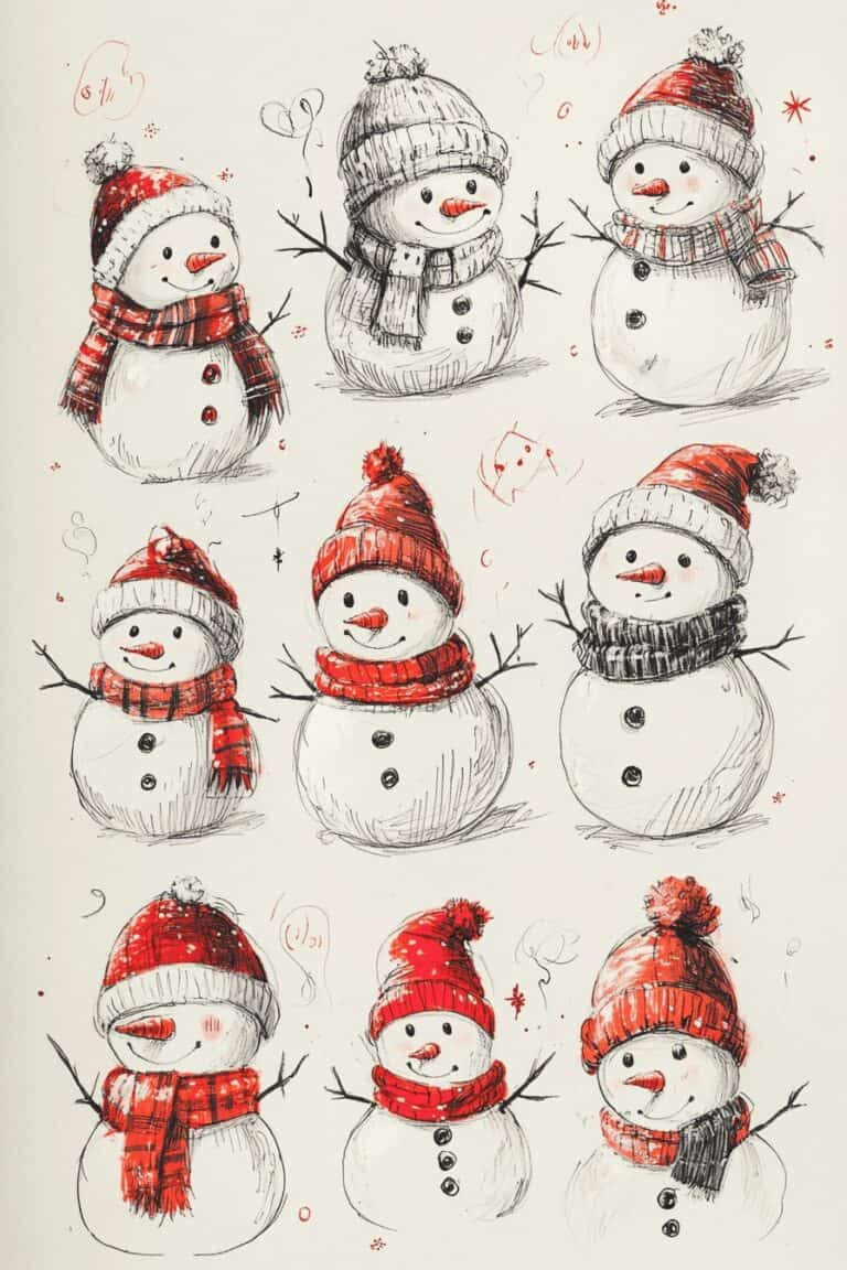 40 Cute Christmas Doodle Ideas You Will Adore - The Sketch & Doodle Club