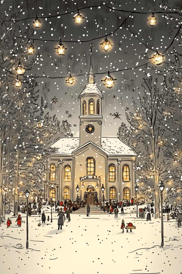 50 Cozy Christmas Winter Scenes That Will Warm Your Heart - The Sketch ...