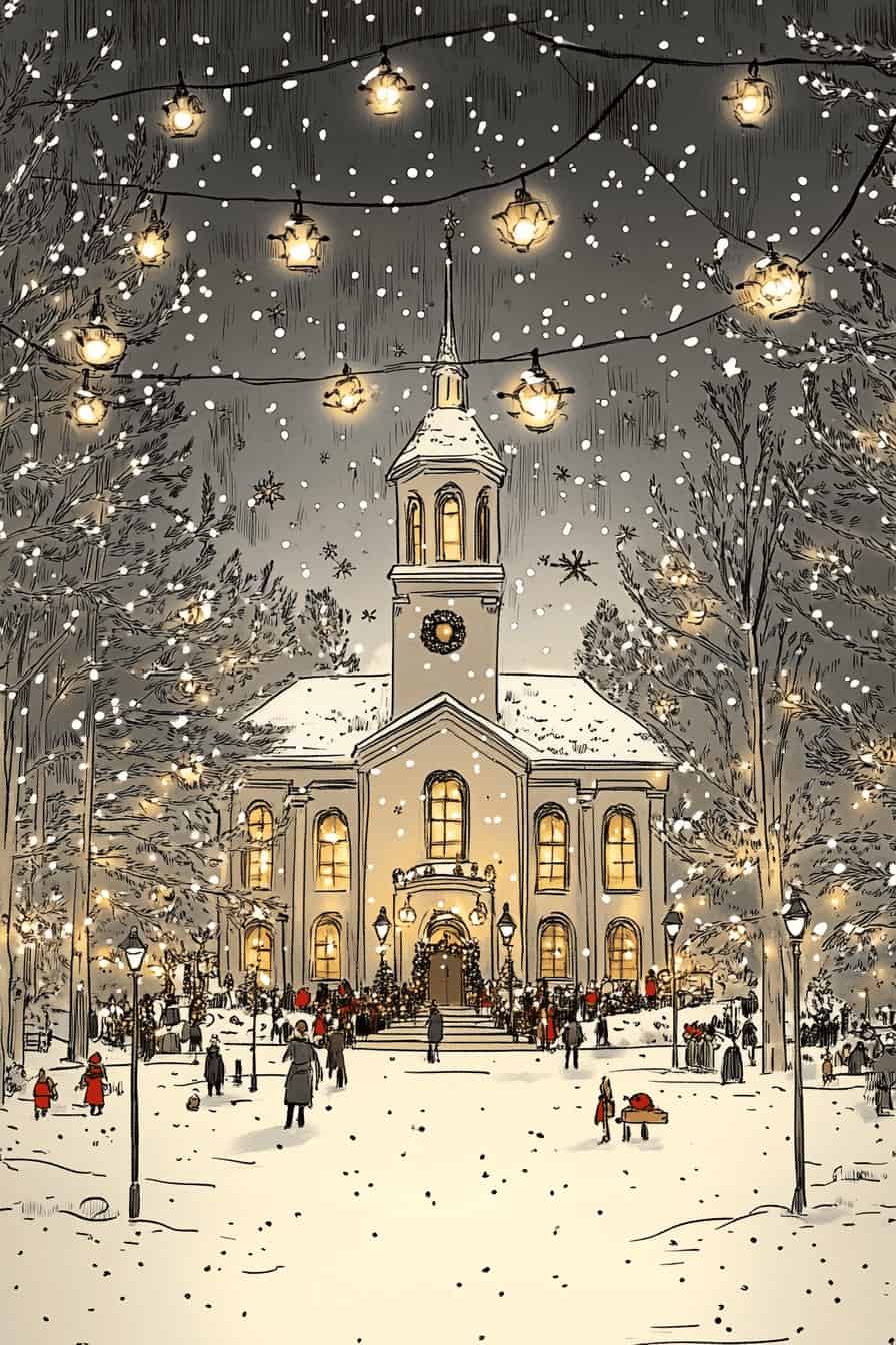 50 Cozy Christmas Winter Scenes That Will Warm Your Heart - The Sketch ...