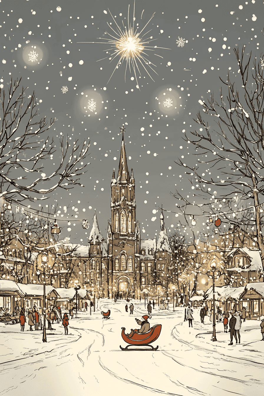 50 Cozy Christmas Winter Scenes That Will Warm Your Heart - The Sketch ...