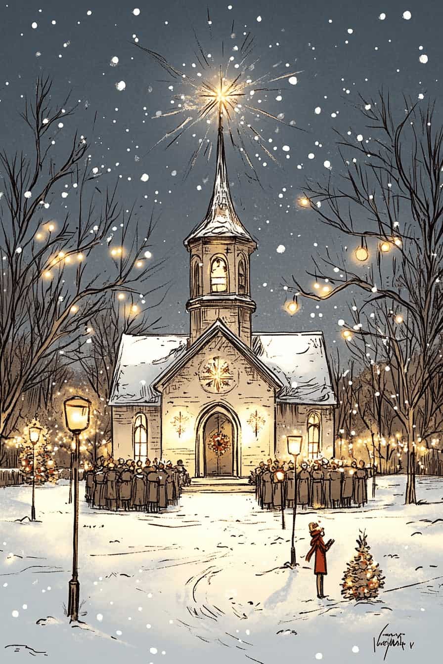 50 Cozy Christmas Winter Scenes That Will Warm Your Heart - The Sketch ...