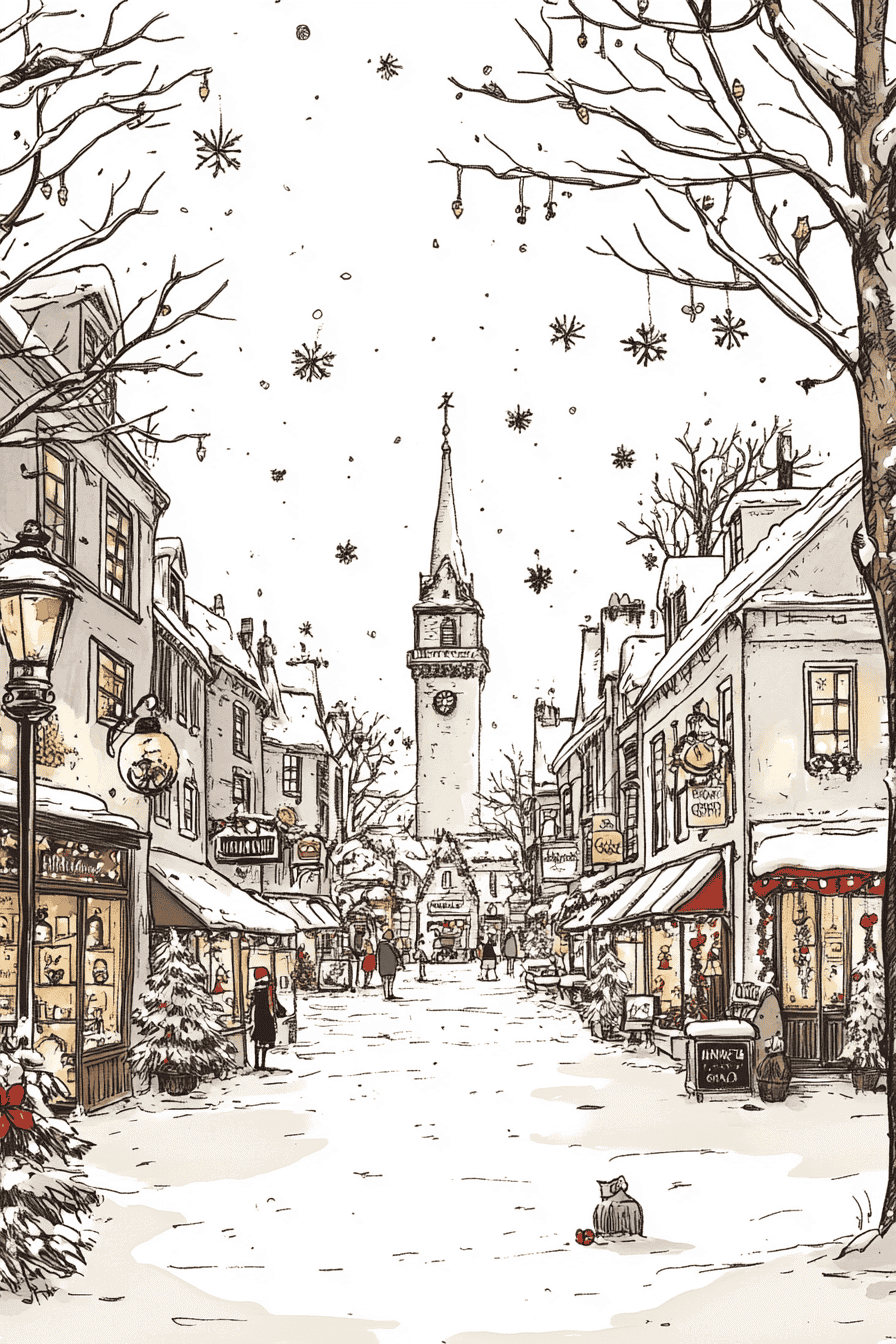 50 Cozy Christmas Winter Scenes That Will Warm Your Heart - The Sketch ...