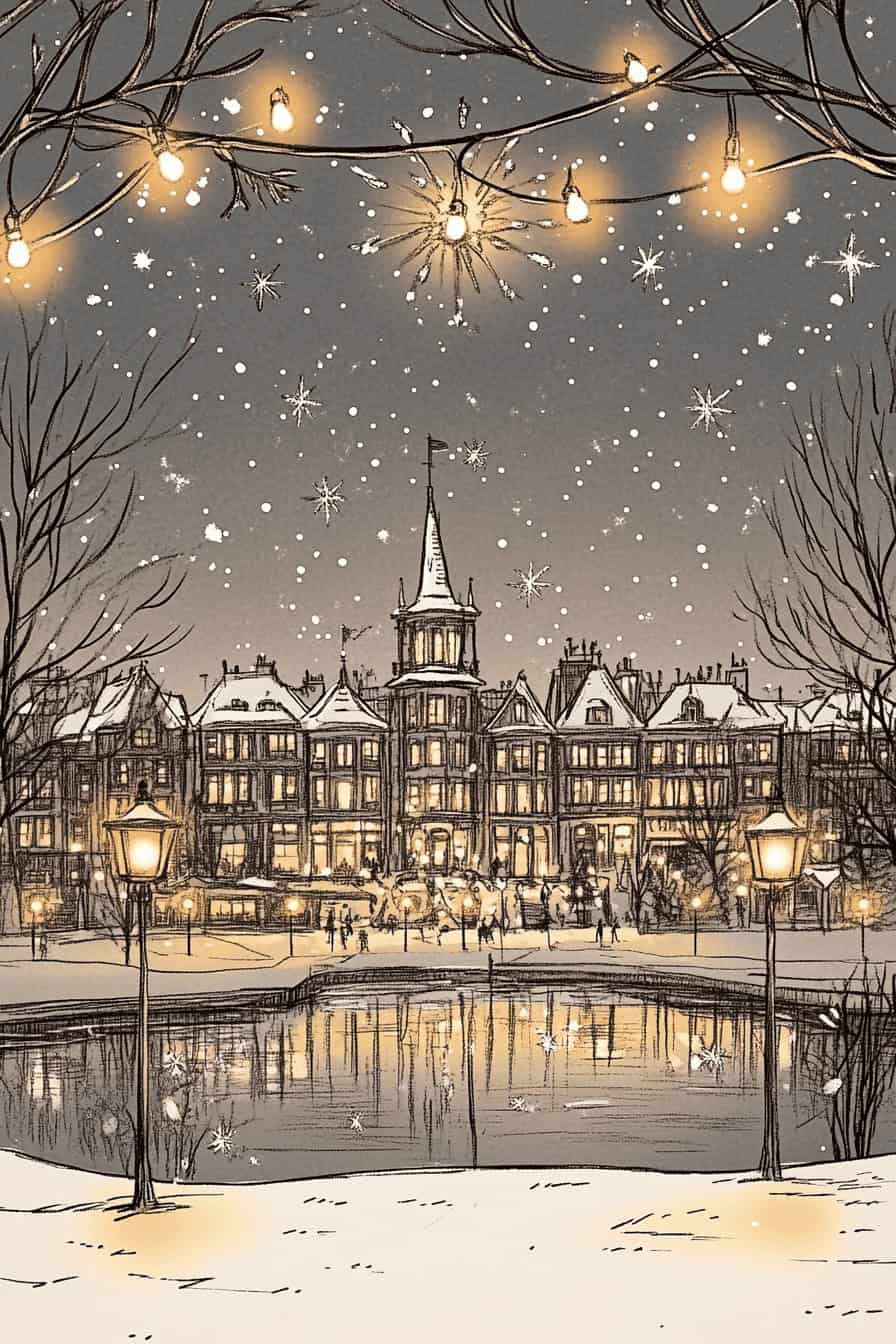 50 Cozy Christmas Winter Scenes That Will Warm Your Heart - The Sketch ...