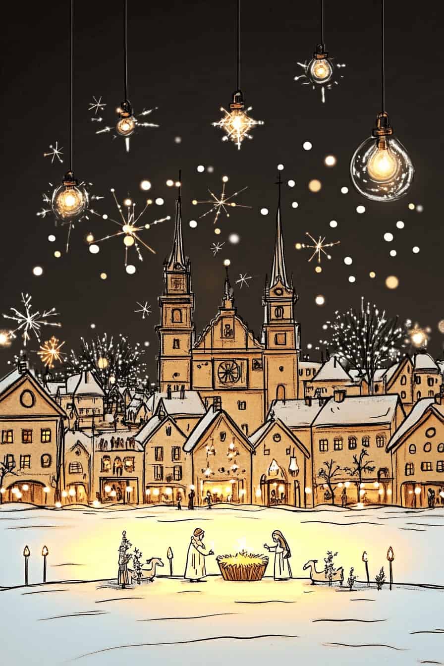 50 Cozy Christmas Winter Scenes That Will Warm Your Heart - The Sketch ...
